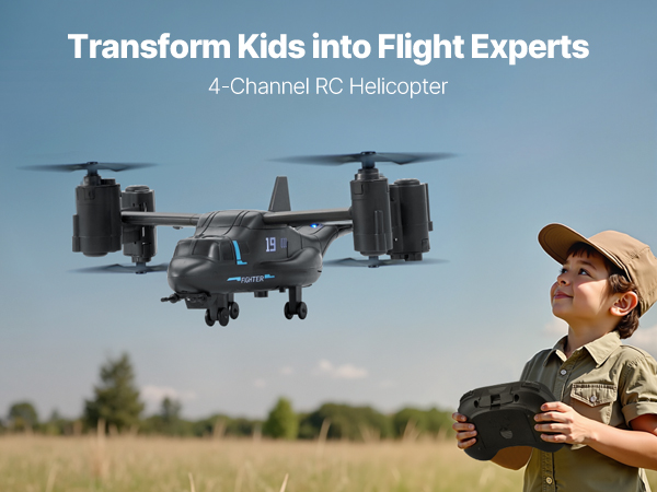 RC Helicopter 4 Channel Remote Control Aircraft Wing Light Kid Toy ...
