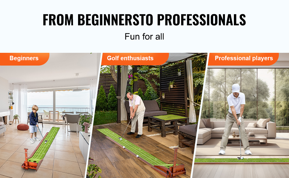 VEVOR 2 Hole Golf Putting Mat Indoor Golf Putting Green Golf Training ...