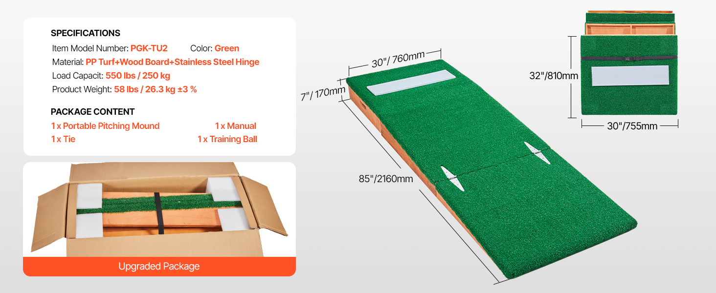 85 in Pitching Mound Portable Pitcher Mound Baseball Softball Outdoor ...