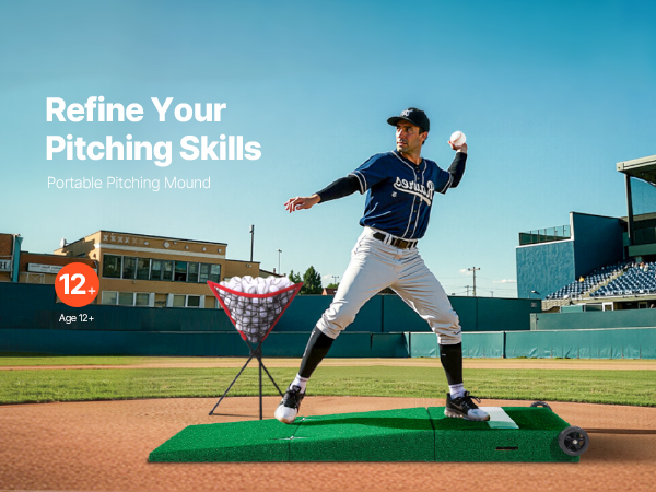 VEVOR 90 i Pitching Mound Portable Pitcher Mound Baseball Softball ...