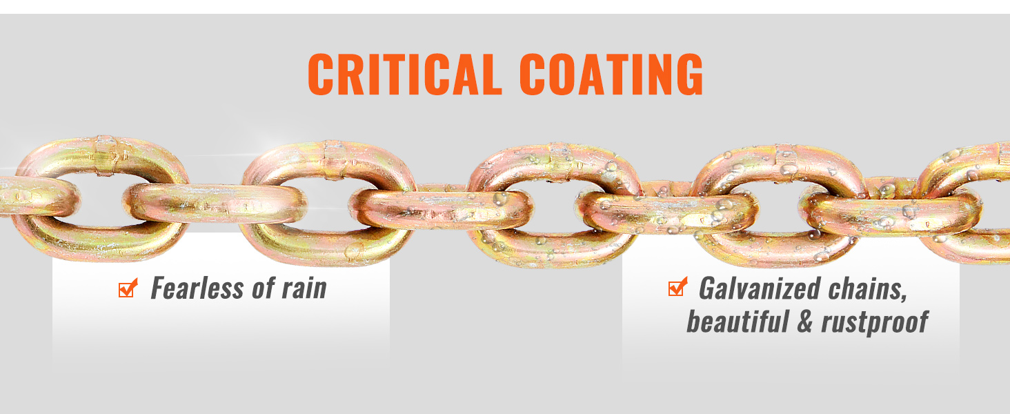 VEVOR Transport Binder Chain, 4900 lbs Working Load Limit, 5/16'' x 20 ...