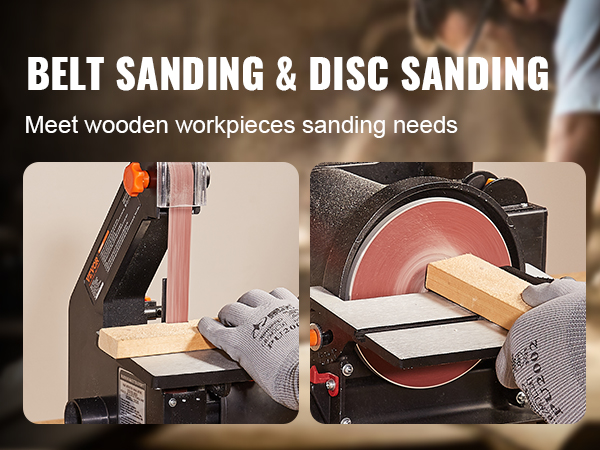 VEVOR 5" Disc Sander and 1" x 30" Belt Sander Combo with 2.5A Induction ...