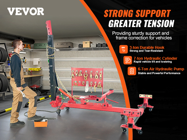 VEVOR Auto Body Frame Straightener, 6 Ton Tension Car Frame Puller ...