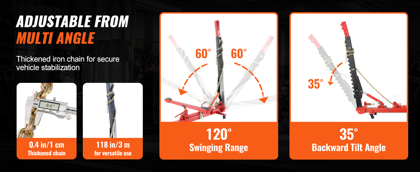 VEVOR Auto Body Frame Straightener, 6 Ton Tension Car Frame Puller ...