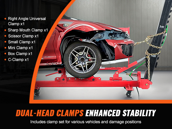 VEVOR Auto Body Frame Straightener, 6 Ton Tension Car Frame Puller ...
