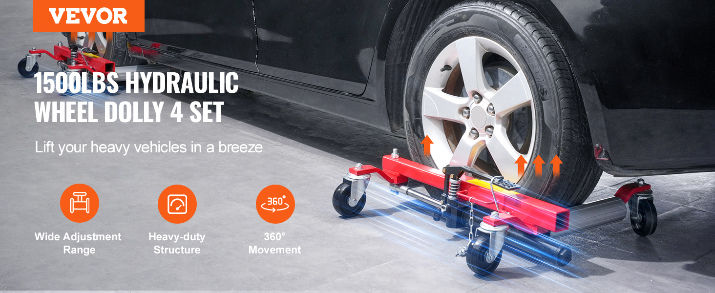 VEVOR Wheel Dolly Heavy Duty Vehicle Positioning Tire Car Lifter ...