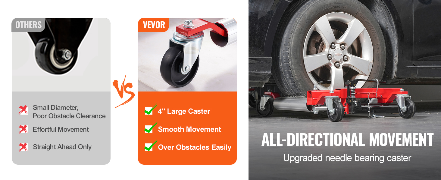 VEVOR Wheel Dolly Heavy Duty Vehicle Positioning Tire Car Lifter ...