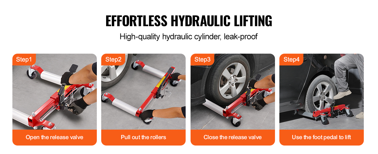 VEVOR Wheel Dolly Heavy Duty Vehicle Positioning Tire Car Lifter ...