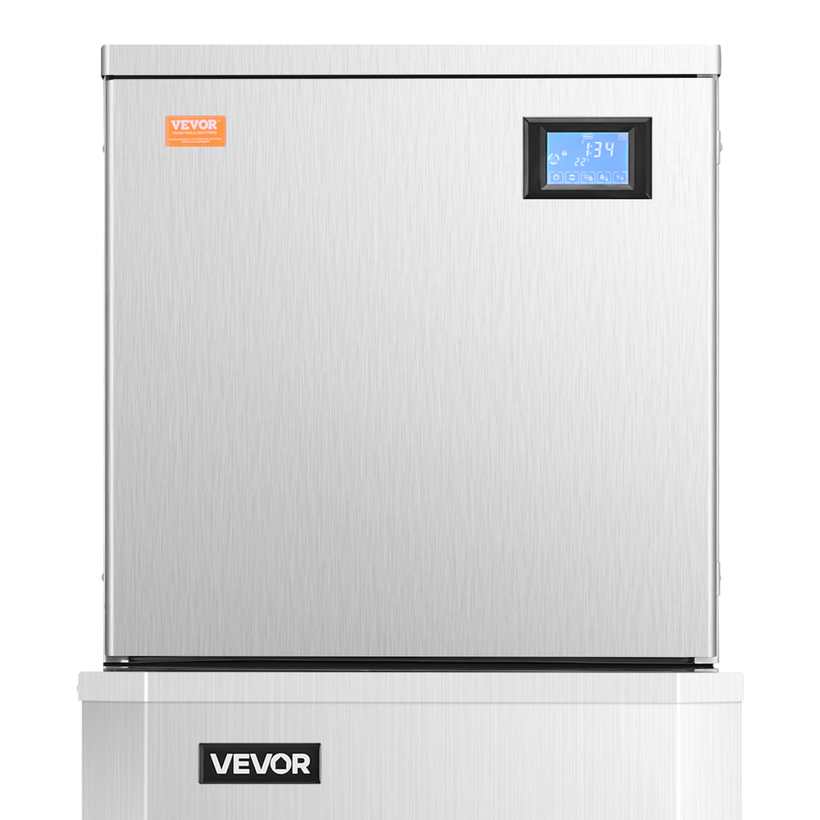 VEVOR 400 Lbs/Day Commercial Ice Maker 180 Lbs Storage Bin Auto Ice ...