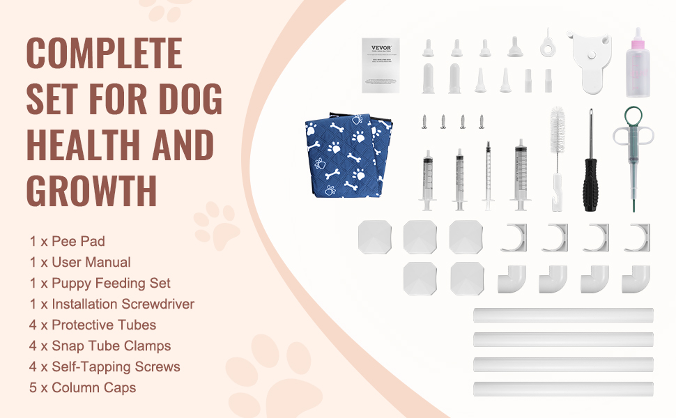 VEVOR Dog Whelping Box 48 x 48 x 18.1in PVC with Rails Pee Pad for Dogs ...