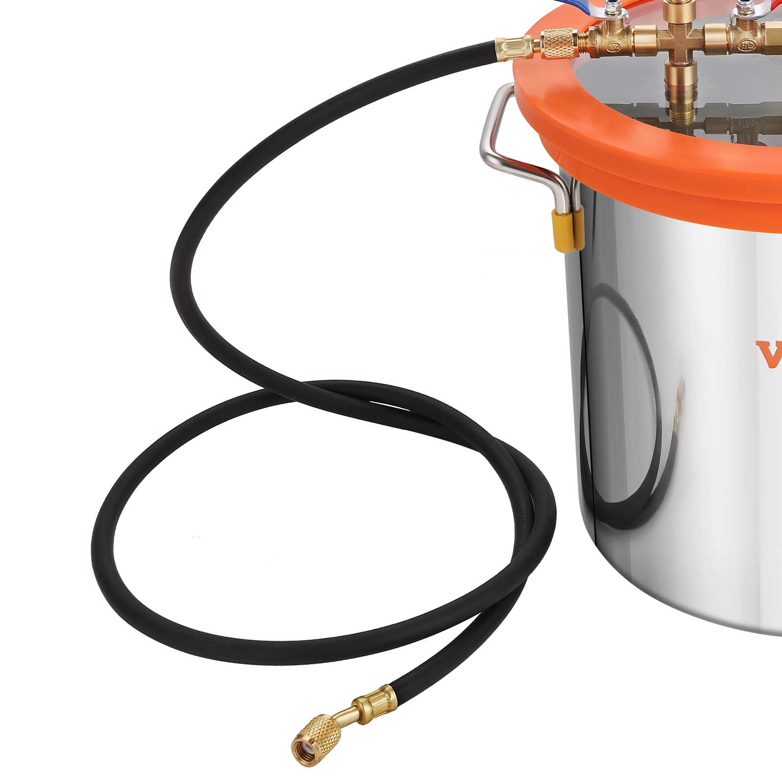 VEVOR 5 Gallon Vacuum Chamber and 3.5 CFM Pump Kit, Tempered Glass Lid ...