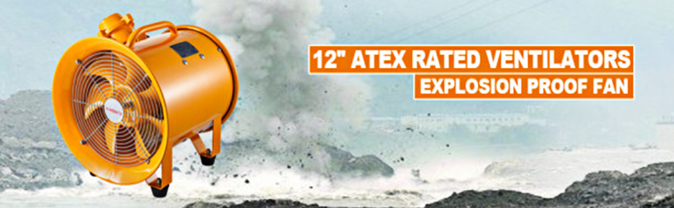ATEX Certified Ventilators Explosion Proof Fan 12 Inch for Ventilation ...