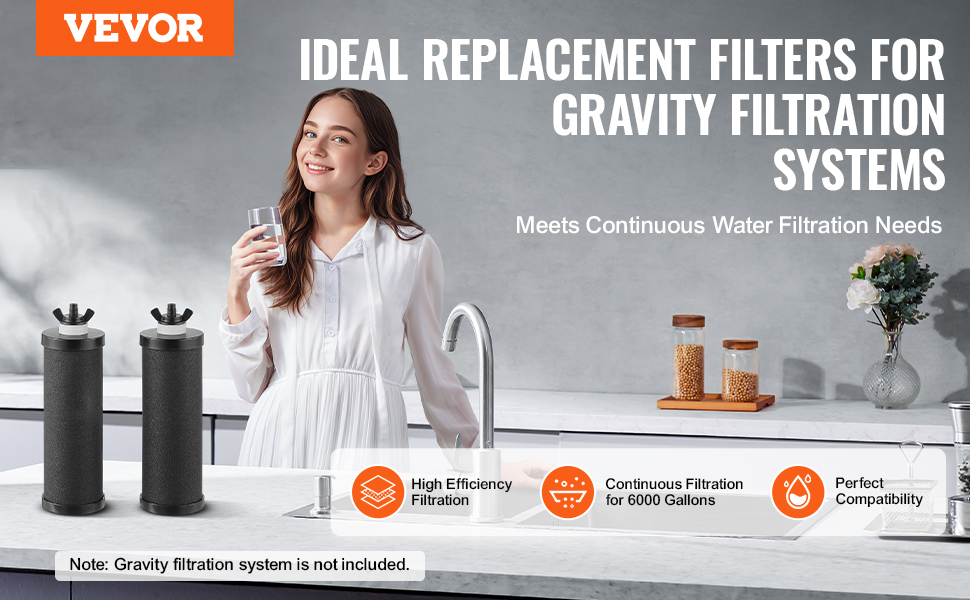 VEVOR Purification Water Filter Replacement for Gravity Filter System 2 ...