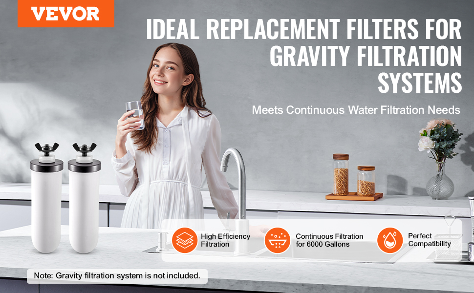 VEVOR Purification Water Filter Replacement for Gravity Filter System 2 ...