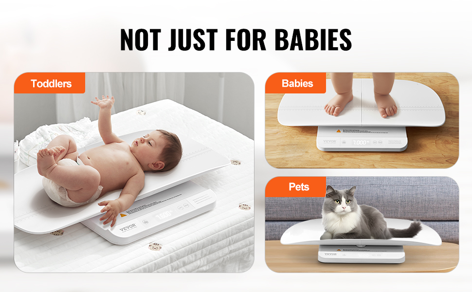VEVOR Baby Scale Smart Bluetooth Infant Weight Digital Scale with Hold ...