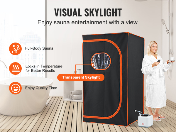 VEVOR Portable Steam Sauna Tent Full Size, 1000W Personal Sauna Blanket ...