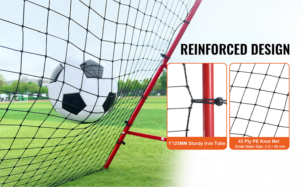 VEVOR Soccer Rebounder Rebound Net, Kick-Back 39"x39", Portable ...