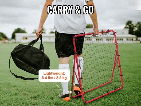 VEVOR Soccer Rebounder Rebound Net, Kick-Back 39"x39", Portable ...