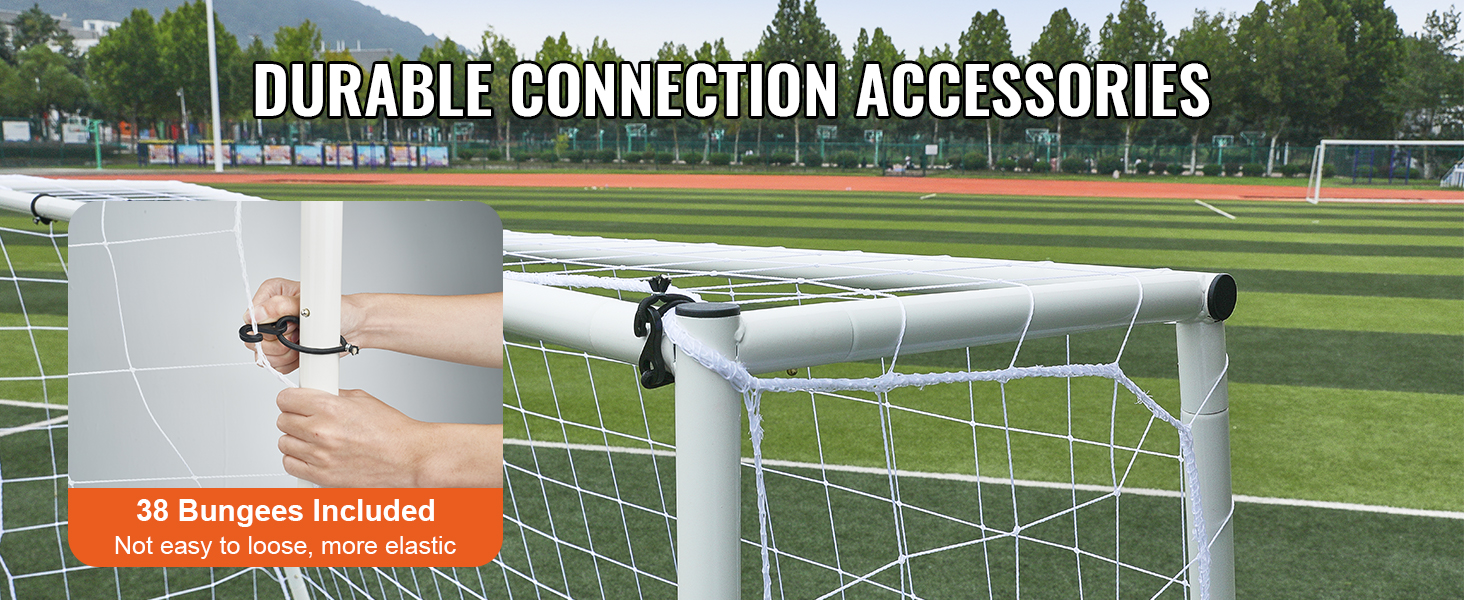 VEVOR Soccer Rebound Trainer, 8x6FT Iron Soccer Training Equipment ...