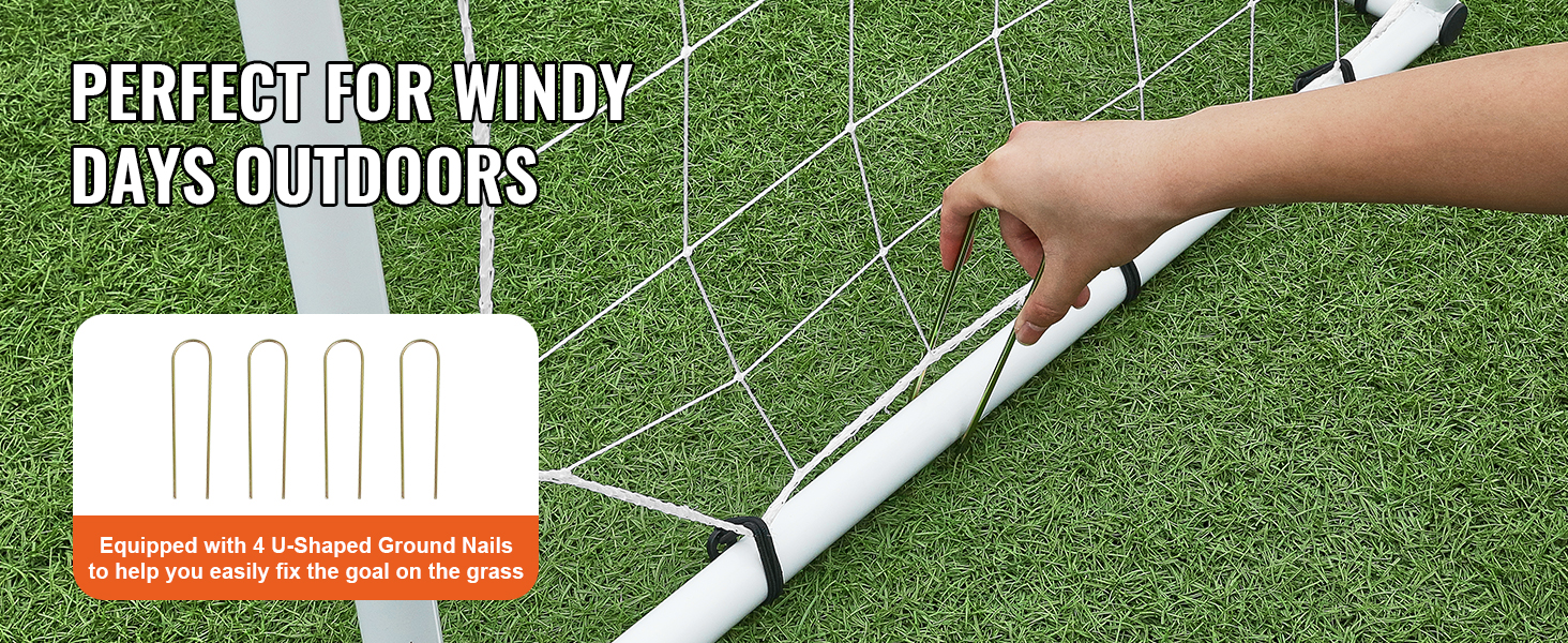 VEVOR Soccer Rebound Trainer, 8x6FT Iron Soccer Training Equipment ...