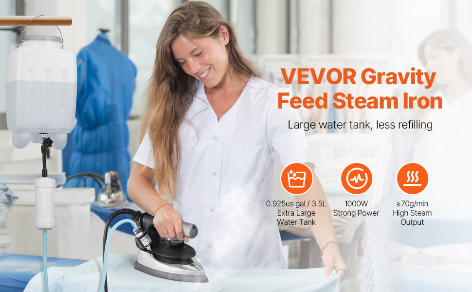 Gravity Feed Steam Iron 1000W Gravity Feed Iron with 3.5 L Tank ...