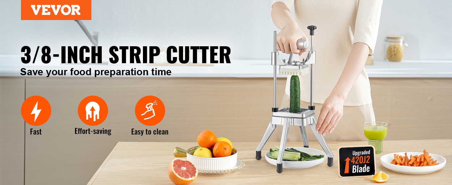 VEVOR Commercial Vegetable Fruit Chopper 3/8″ Blade Heavy Duty ...