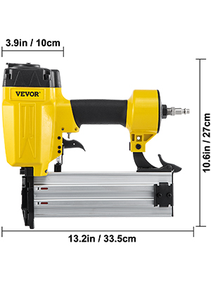 VEVOR Pneumatic Concrete Nailer, 14 Gauge 1 to 2-1/2 Inch Heavy Duty T ...