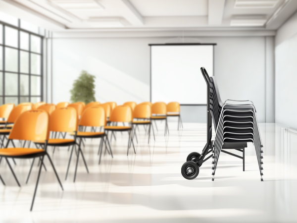 VEVOR Folding Chair Rack Cart for 10 Chairs of 150 LBS Push-Style Chair ...