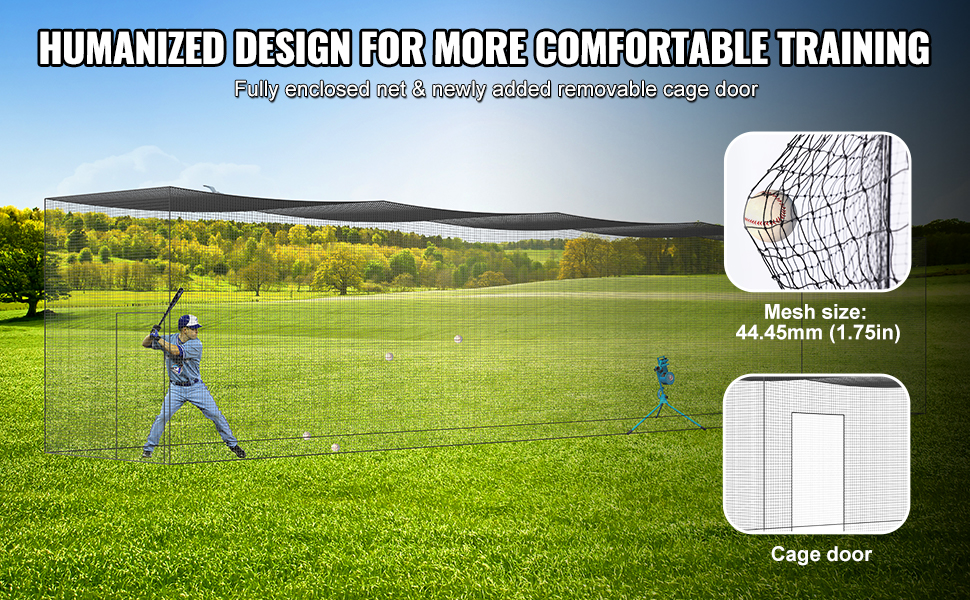 VEVOR Baseball Batting Netting, Professional Softball Baseball Batting ...