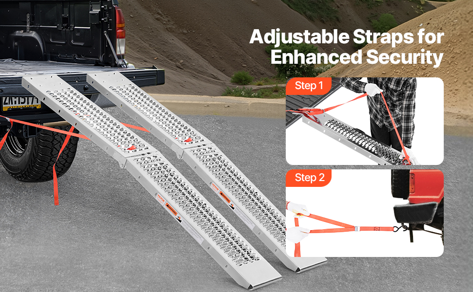 VEVOR 1000 lbs Steel Ramps 2Pcs Heavy-duty Loading Ramps with Handles ...