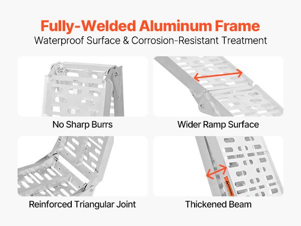 1500 lbs Aluminum Ramps 2Pcs Heavy-duty Loading Ramps with Handles ...