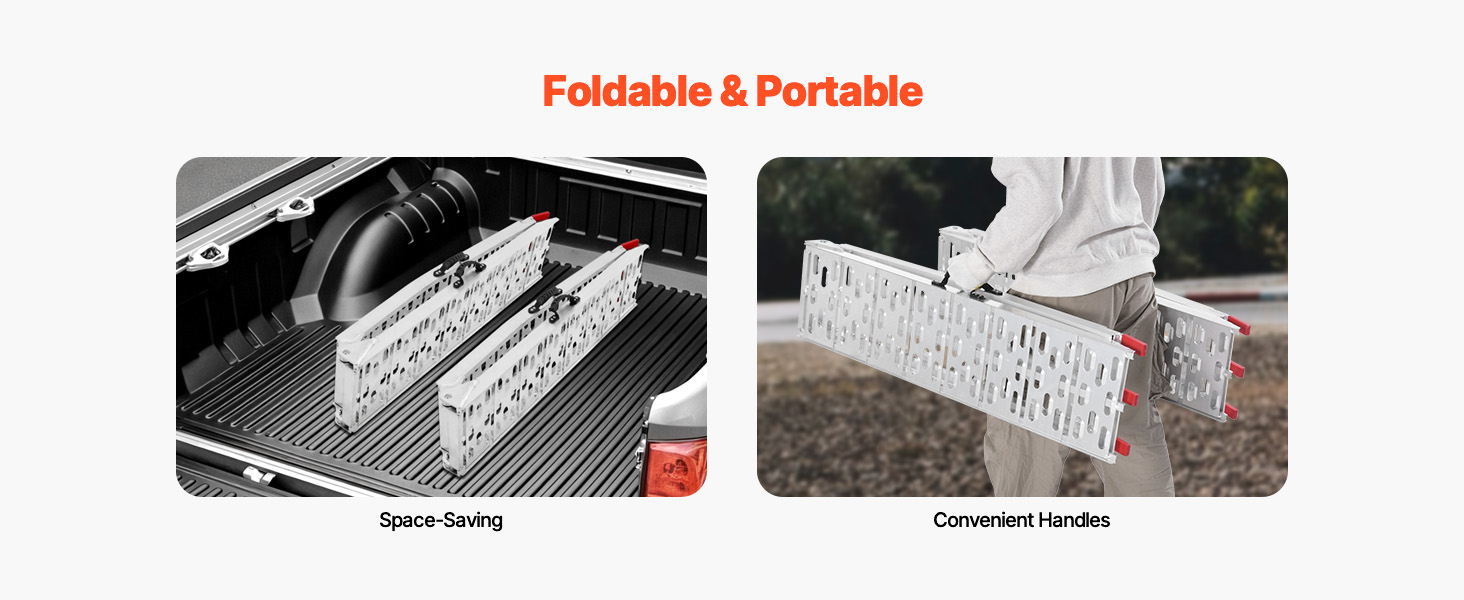 1500 lbs Aluminum Ramps 2Pcs Heavy-duty Loading Ramps with Handles ...