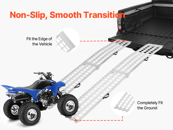 2000 lbs Aluminum Ramps 2Pcs Heavy-duty Loading Ramps with Handles ...