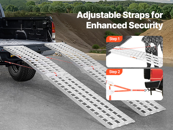 2000 lbs Aluminum Ramps 2Pcs Heavy-duty Loading Ramps with Handles ...