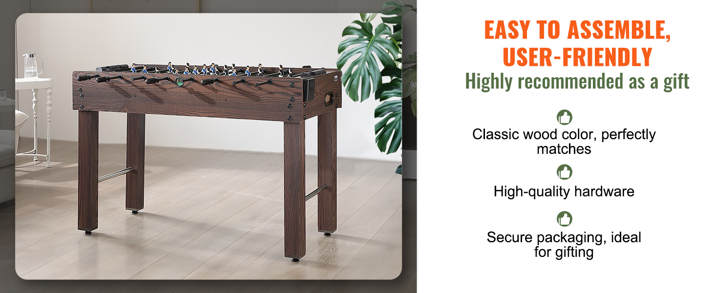VEVOR Foosball Table, 48 inch Standard Size Foosball Table, Indoor Full ...
