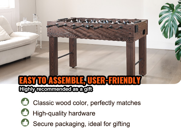 VEVOR Foosball Table, 55 inch Standard Size Foosball Table, Indoor Full ...