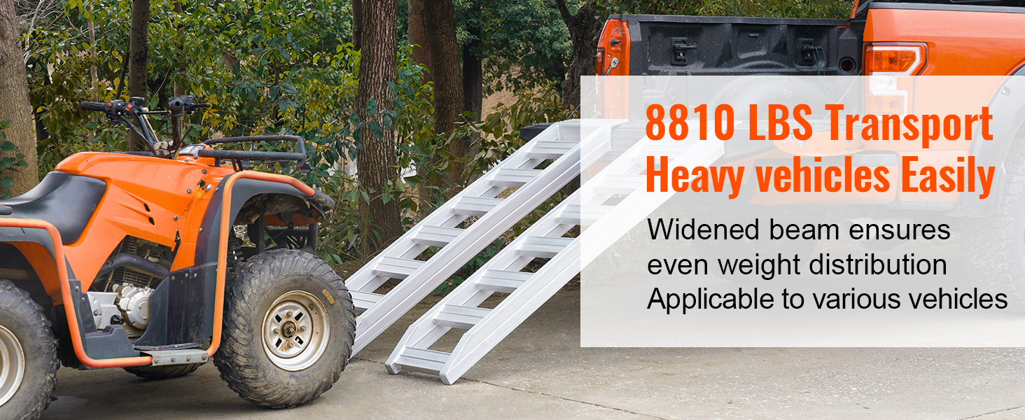 VEVOR Aluminum Ramps, 8810 lbs, Heavy-duty Ramps with Top Hook ...